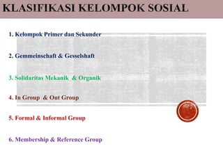 kelompok sosial materi sosiologi kelas X | PPT