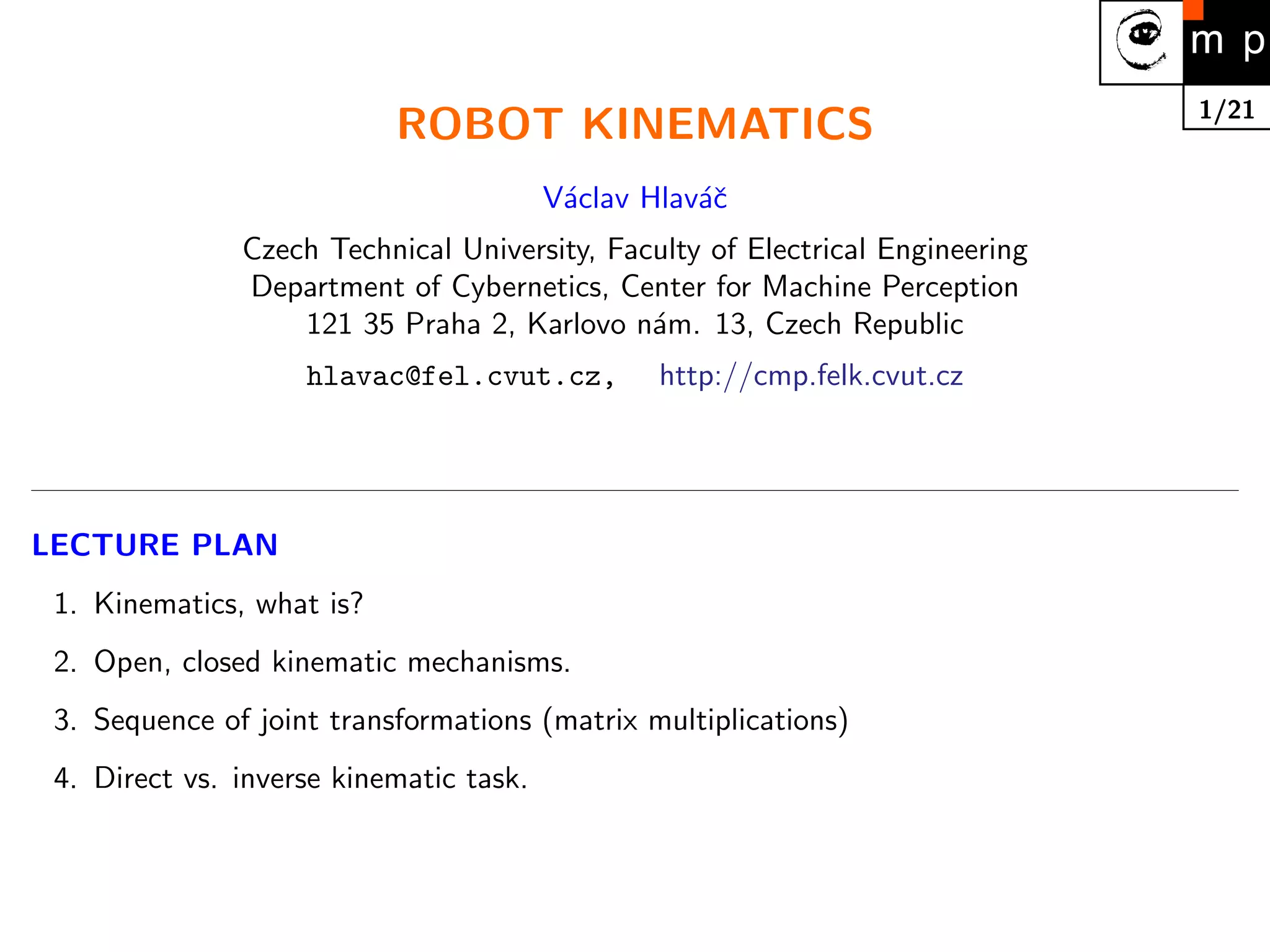 11 kinematicsrobot | PPT