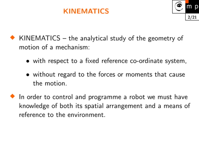11 kinematicsrobot | PPT