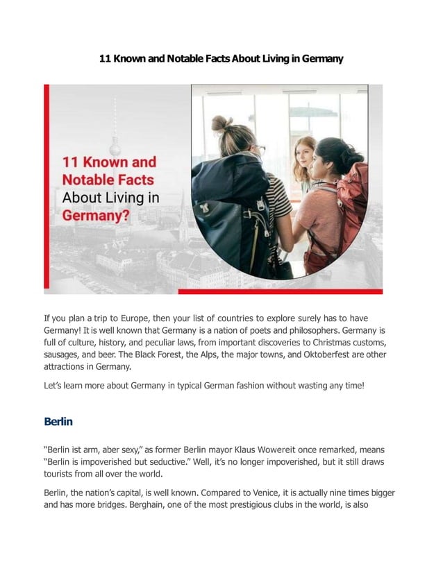 11 Known and Notable Facts About Living in Germany.pptx