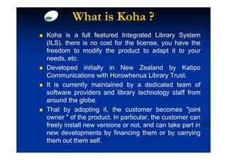 KOHA - Open Source Library Management Software | PDF