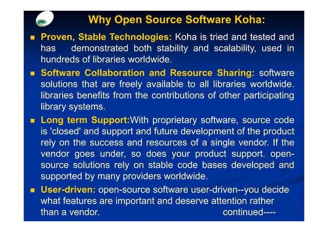 Koha Open Source Library Management Software Pdf Shareware And Freeware Computer