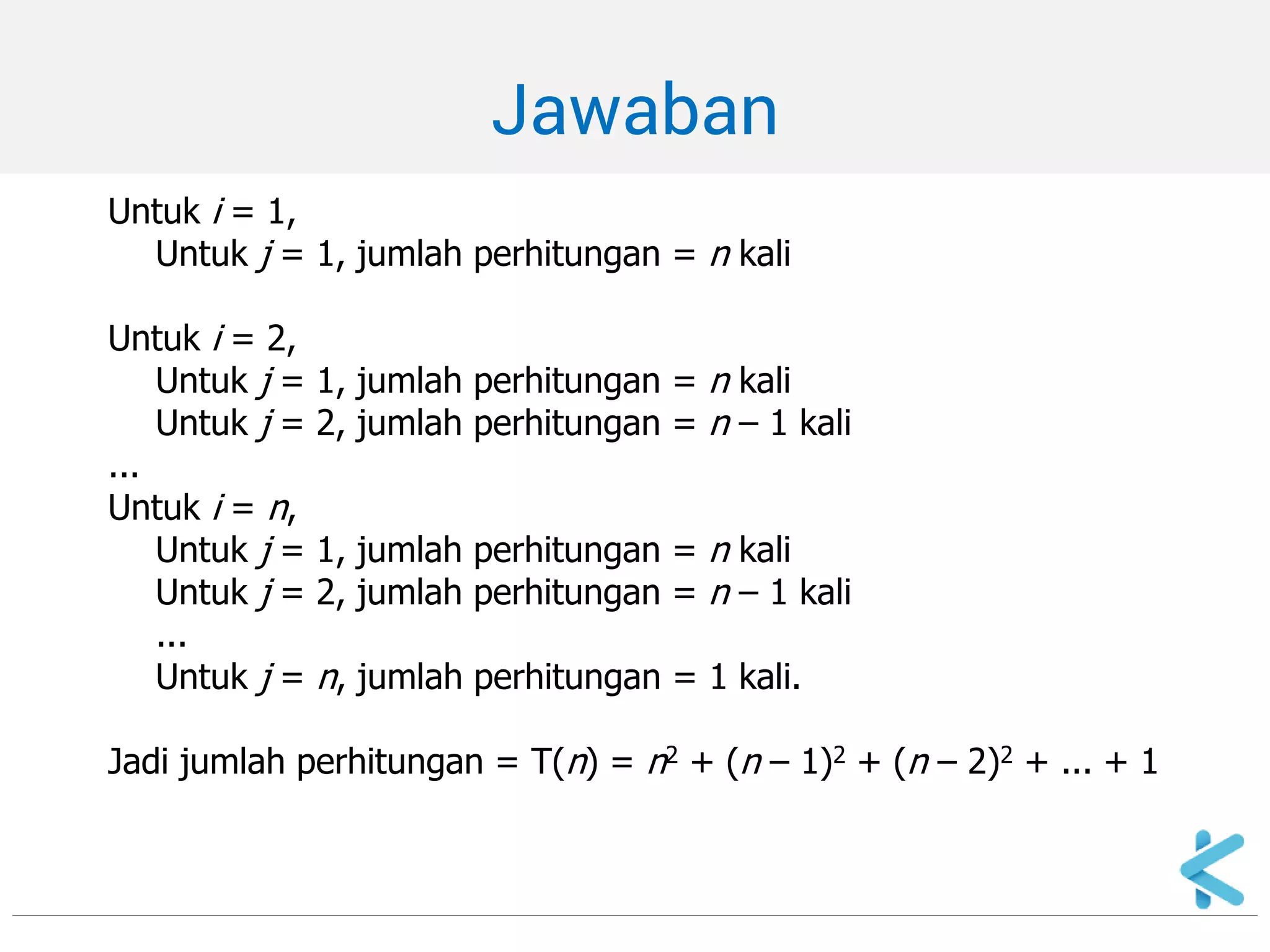 Matematika Diskrit - 11 kompleksitas algoritma - 04 | PDF