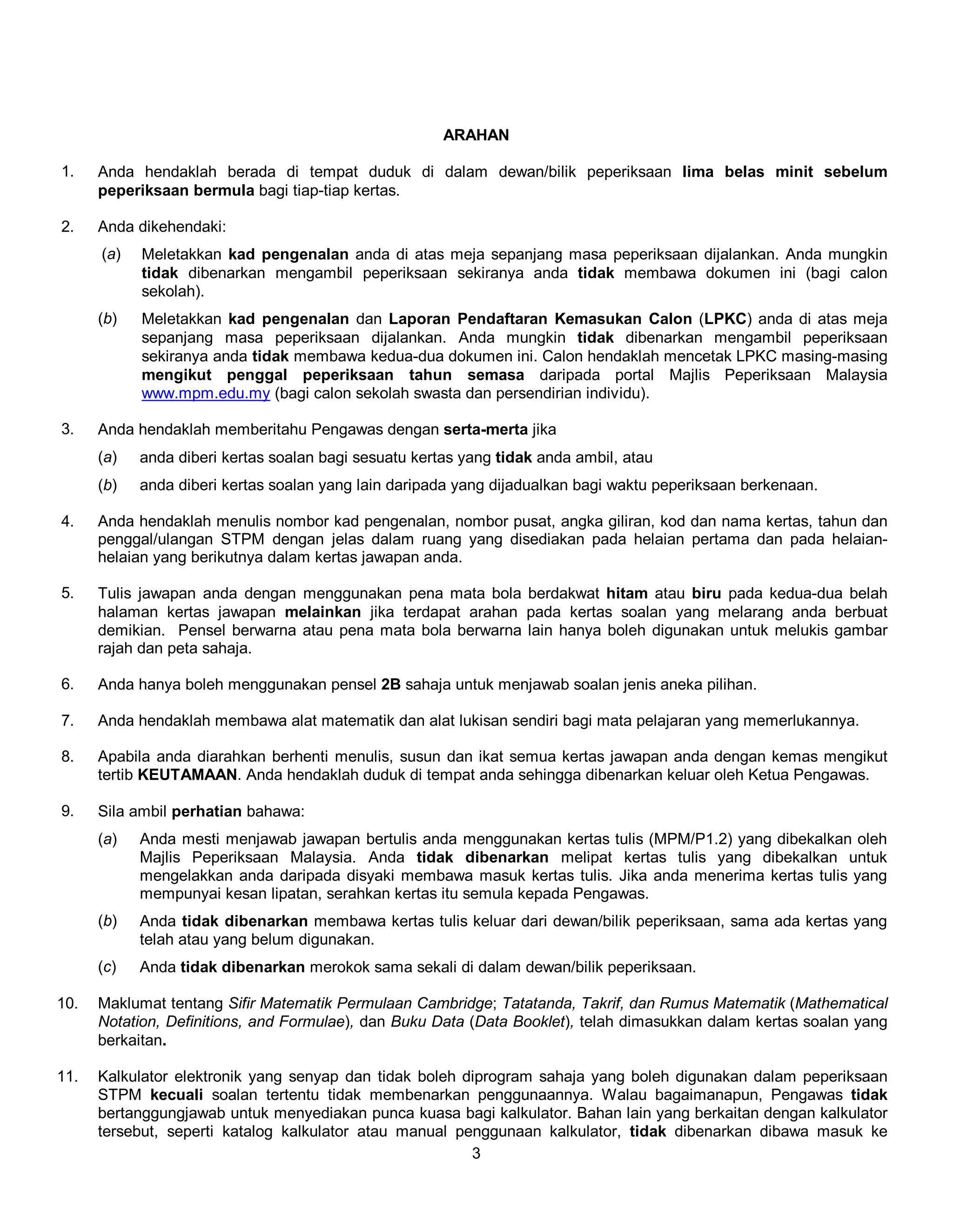 STPM Penggal 1 2015 | PDF