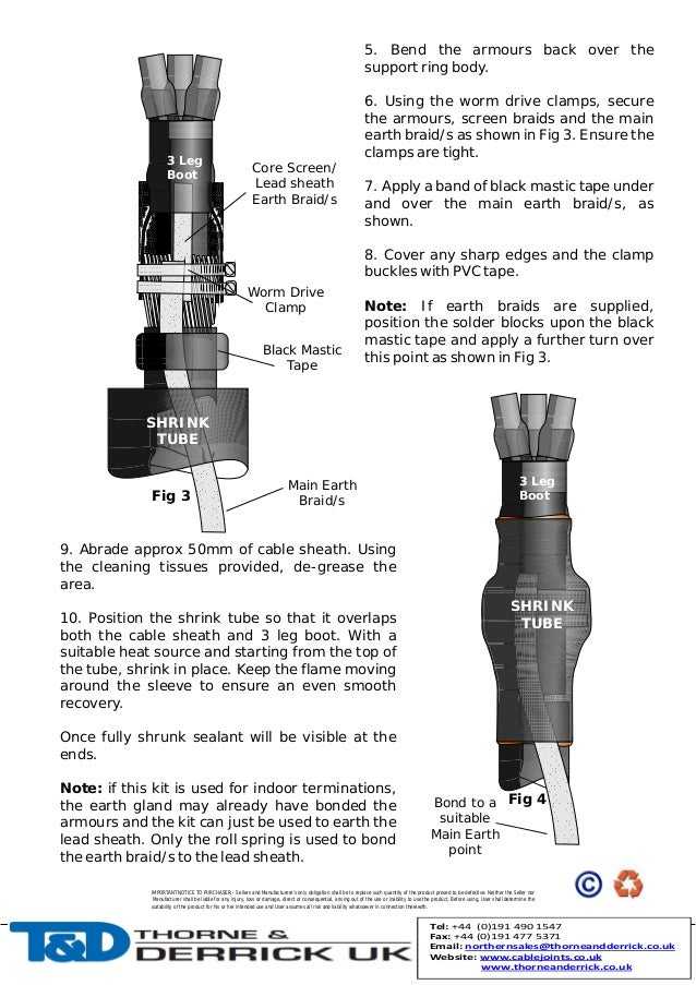 11kV 33kV Heat Shrink Terminations - Outdoor Armour Earthing Kits XLP…