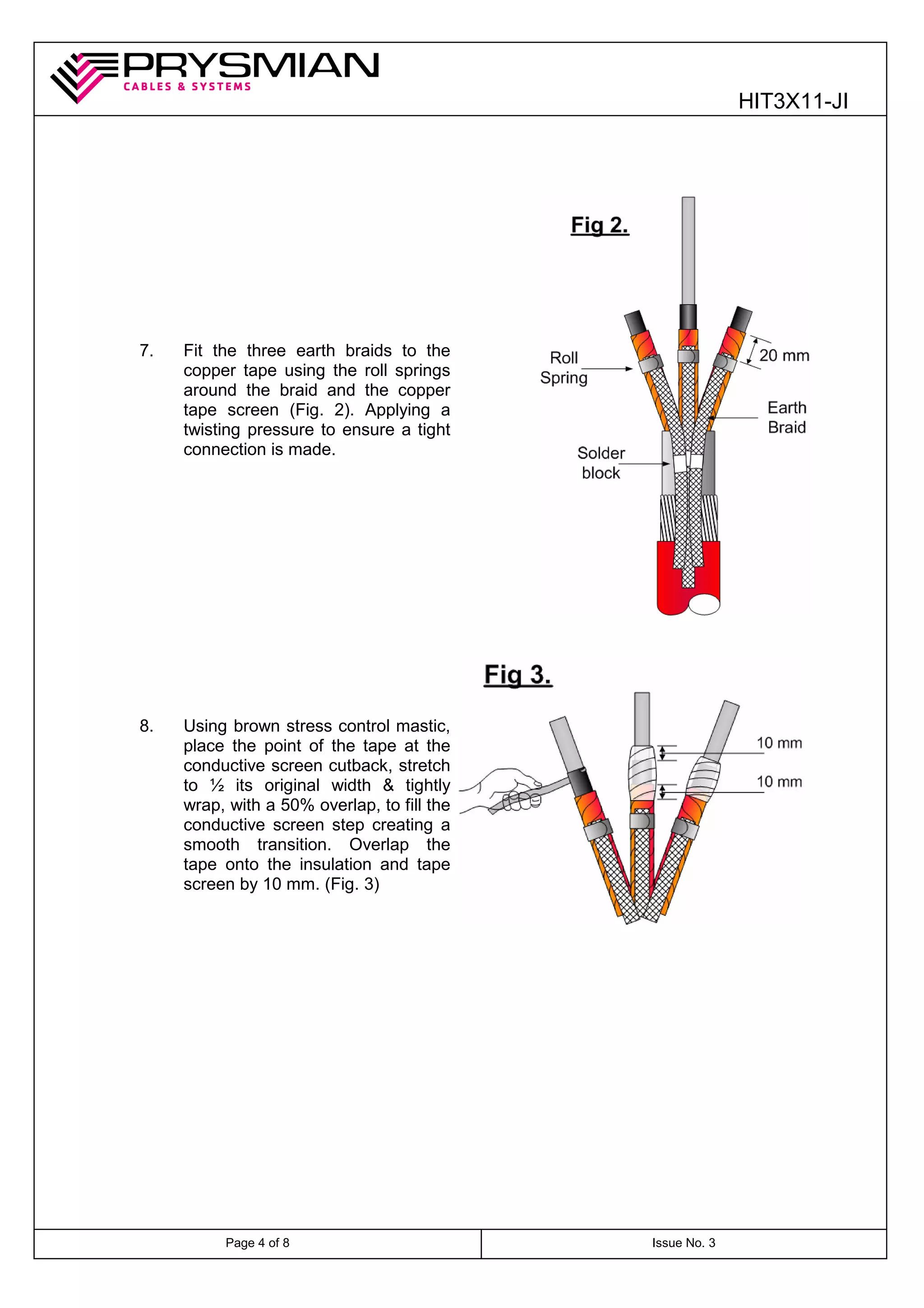 11kV Heat Shrink Cable Terminations - Prysmian HIT3XC11 3 Core 95 ...