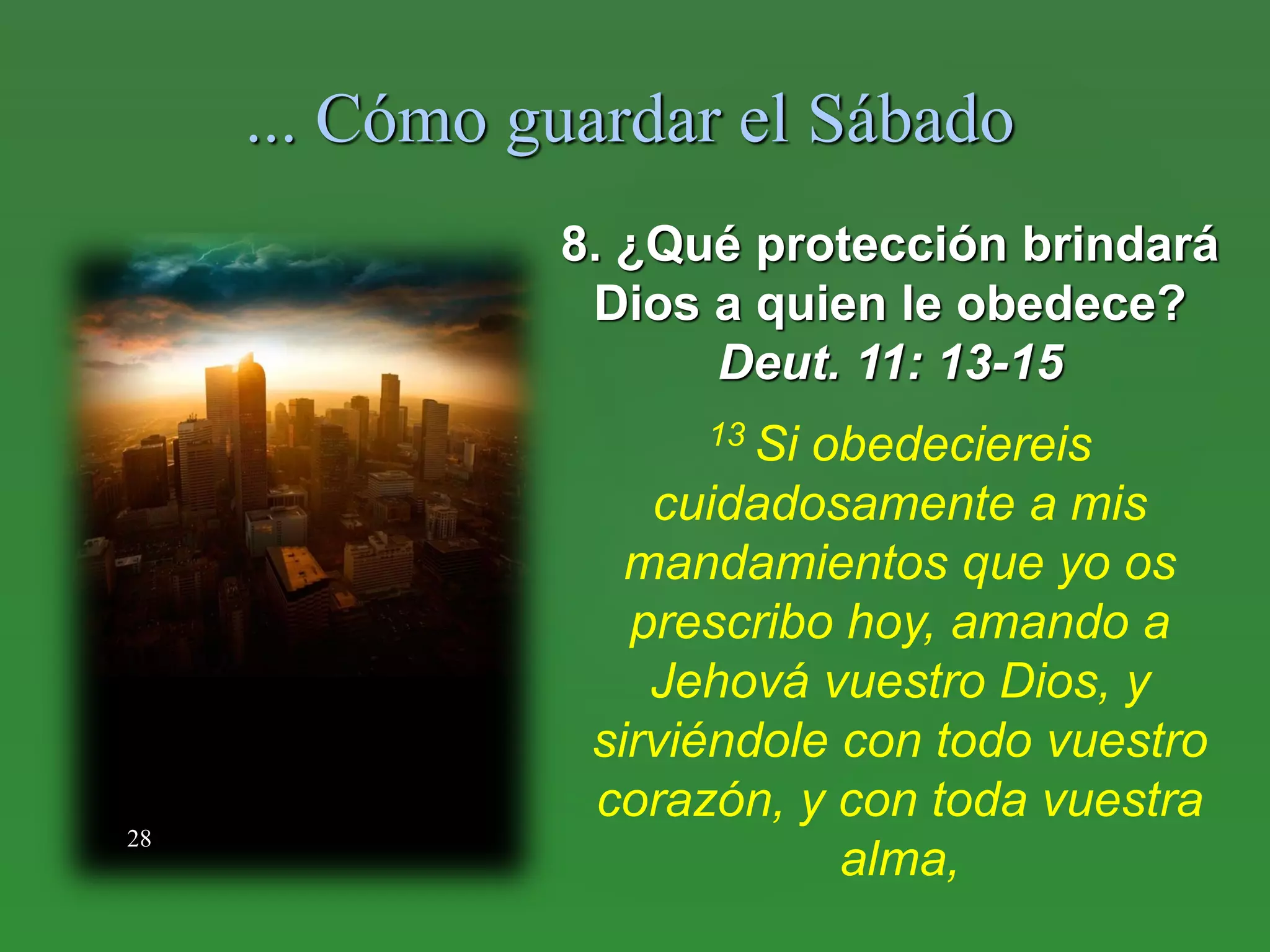 11/20. Como Se Debe Guardar El Sábado (ESTUDIO DE LA BIBLIA LA FE DE ...