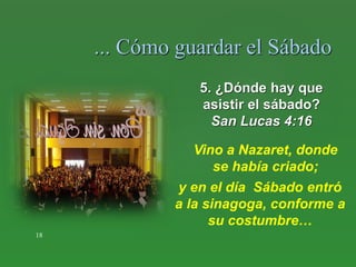 11/20. Como Se Debe Guardar El Sábado (ESTUDIO DE LA BIBLIA LA FE DE ...