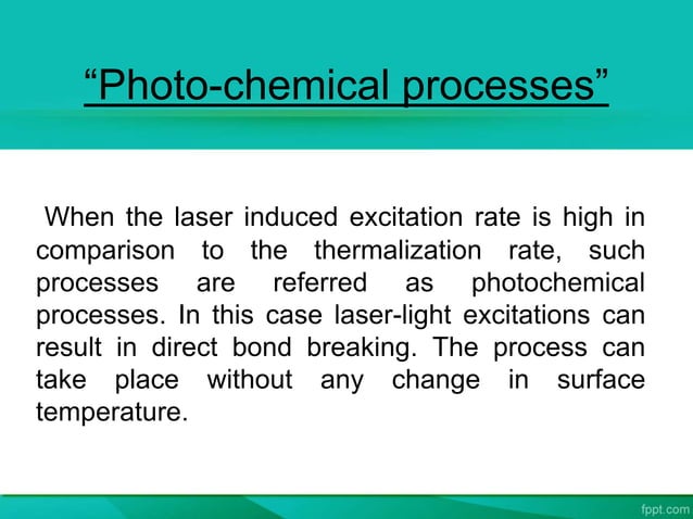 Laser matter interaction | PPTX | Chemistry | Science