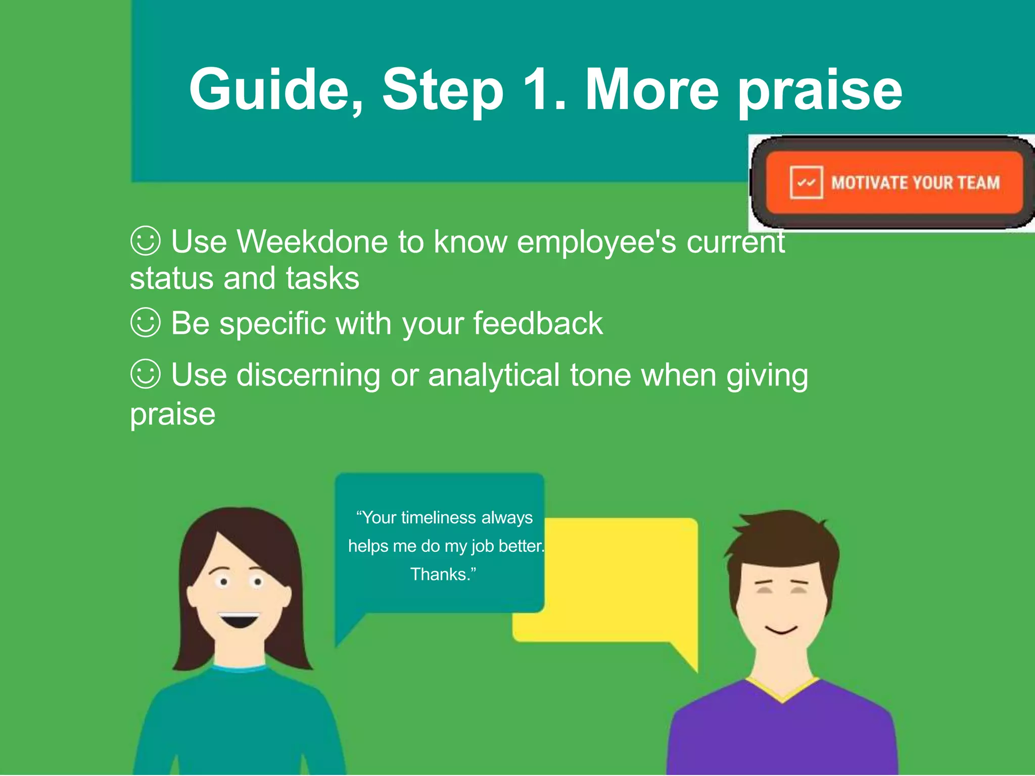 11 leaders guide to motivate peopleat work | PPTX