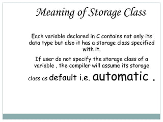 11 lec 11 storage class | PPTX