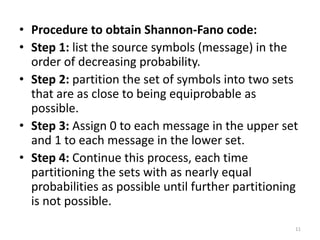 Data Communication & Computer network: Shanon fano coding | PDF