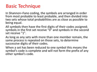 Data Communication & Computer network: Shanon fano coding | PDF