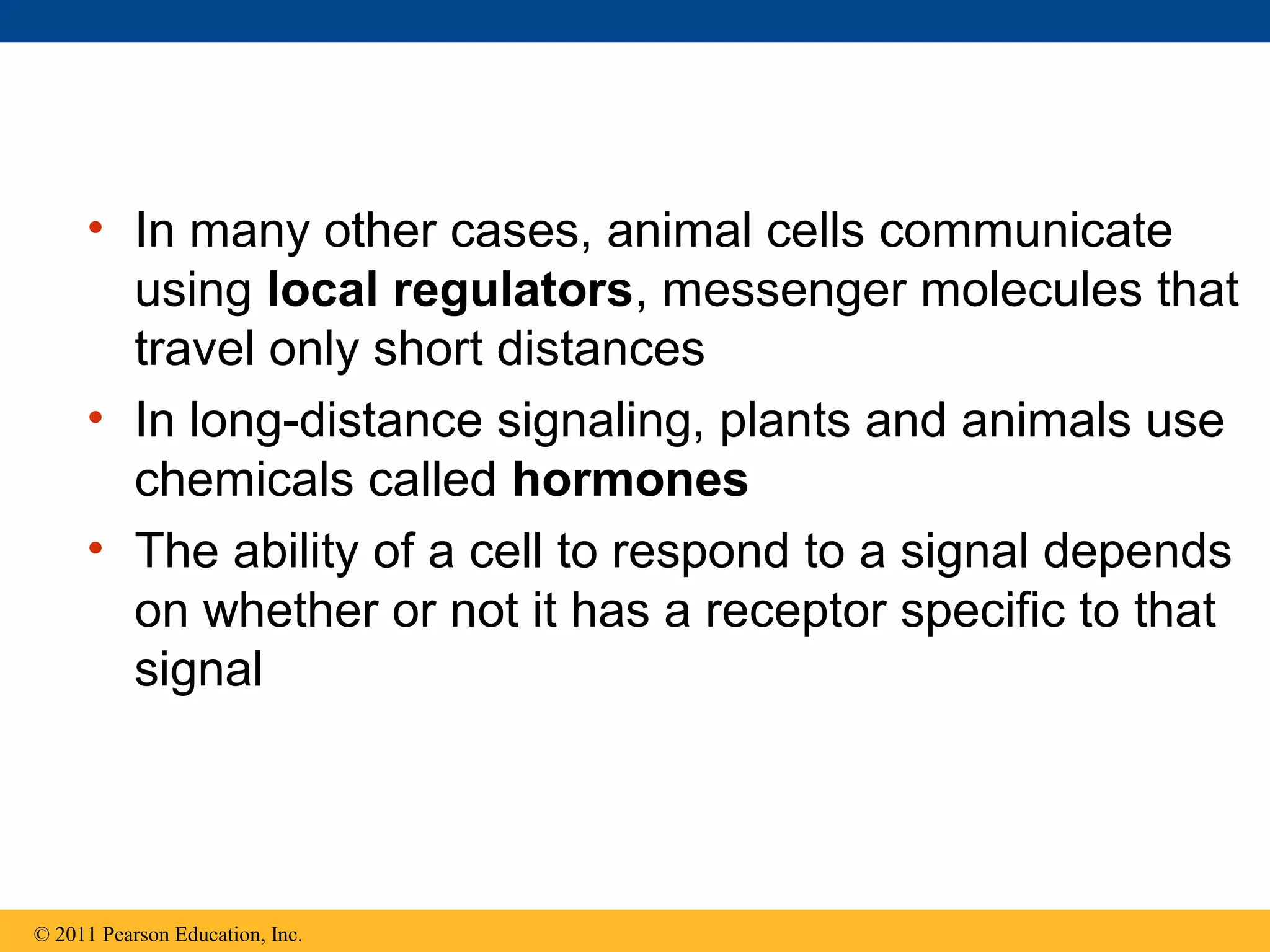 Ch 11: Cell Communication | PPT | Endocrine and Metabolic Diseases ...