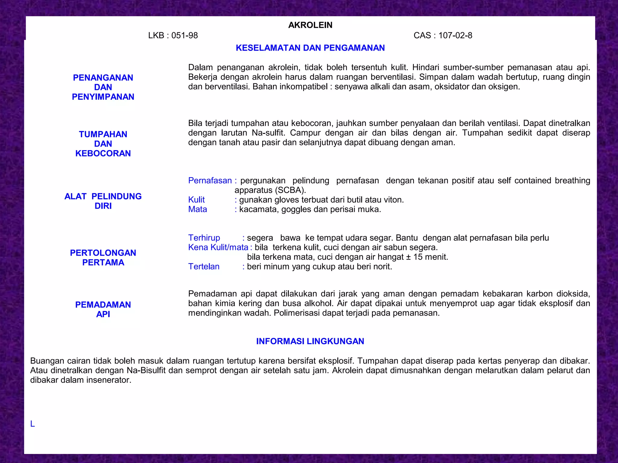 11 lembar data keselamatan bahan | PPT