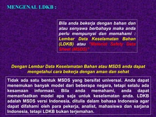 11 lembar data keselamatan bahan | PPT