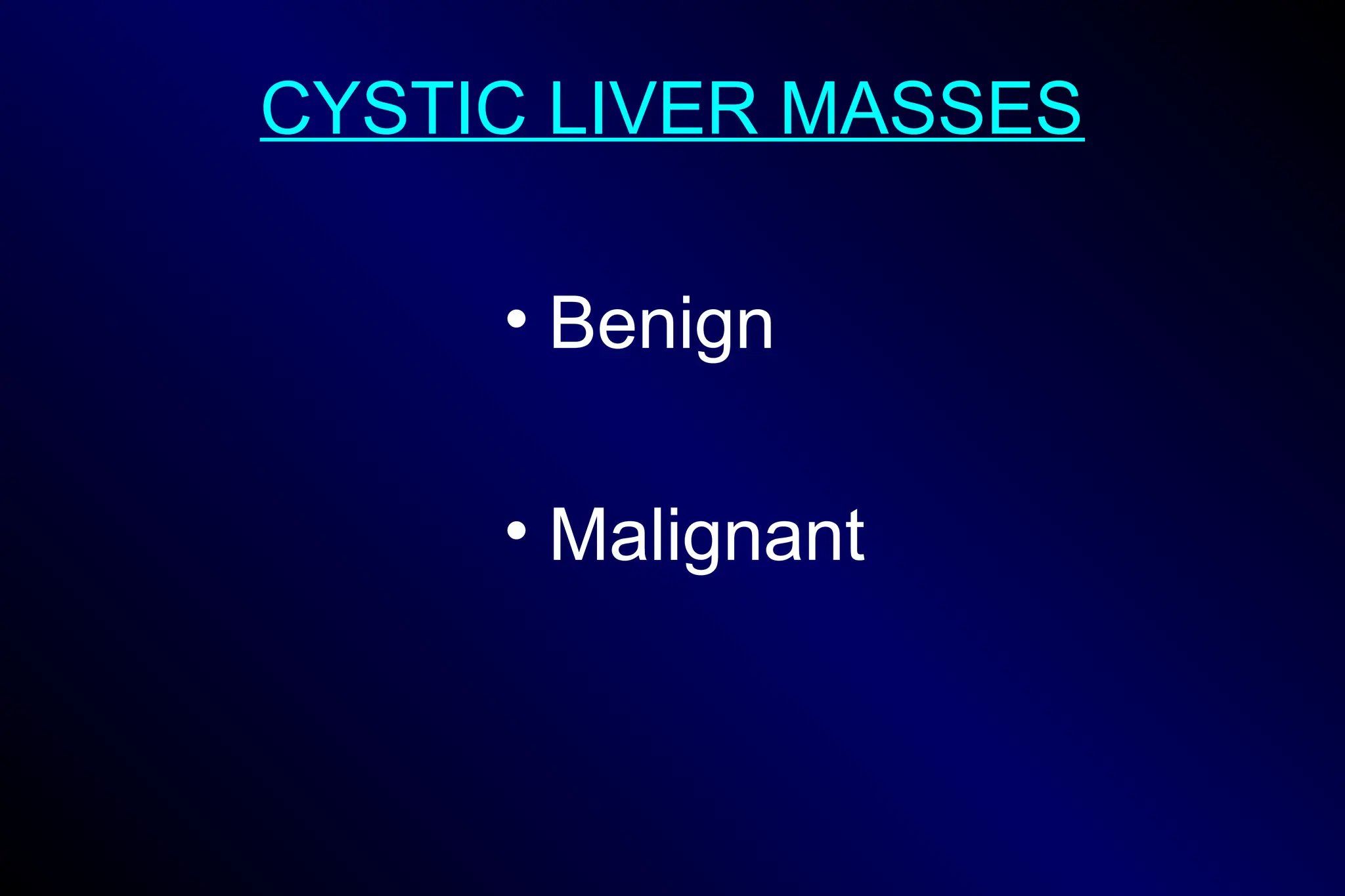 ULTRASOUND LIVER CYSTIC MASSES PPT PRESENTATION | PPT