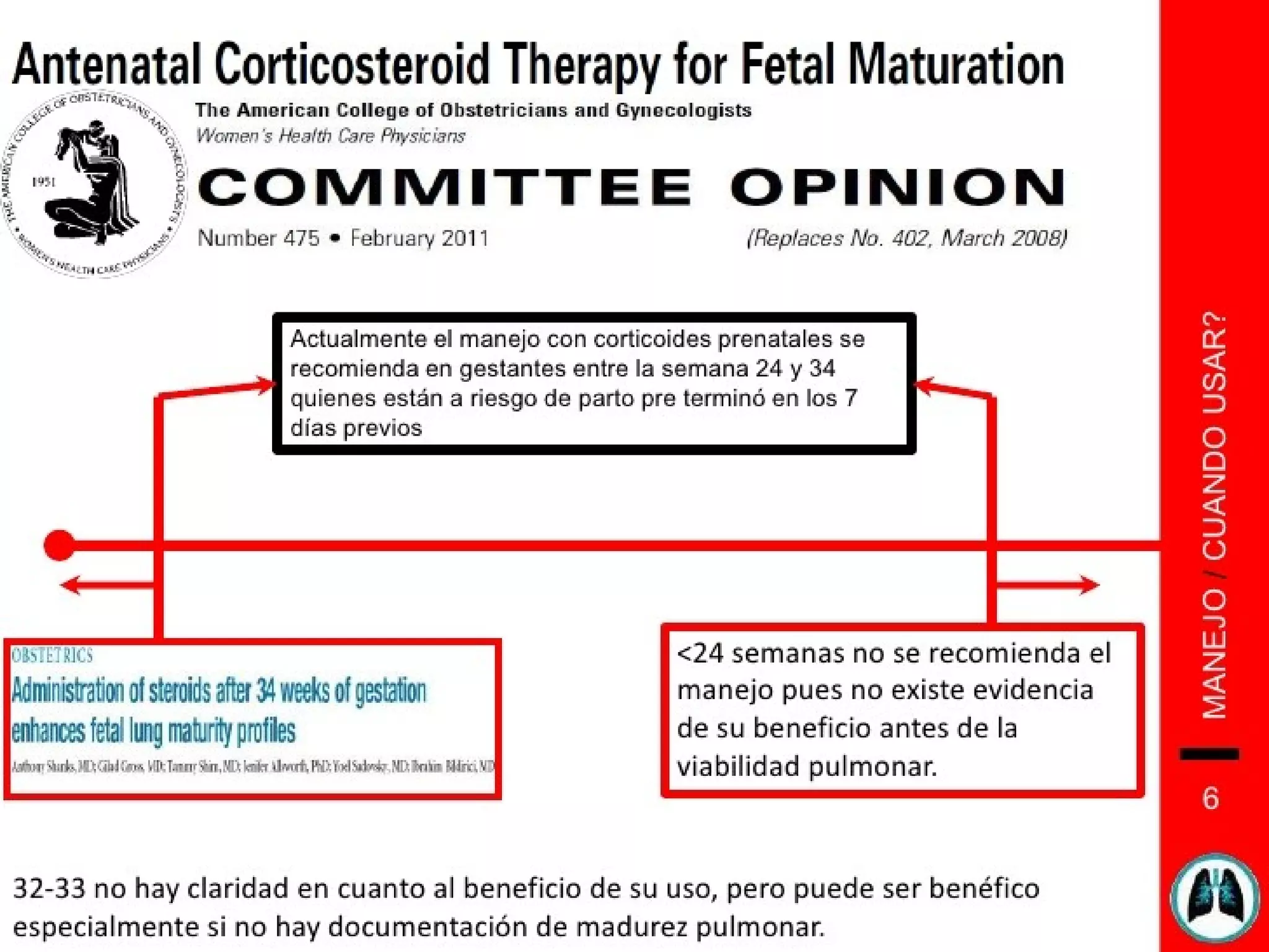 Maduración pulmonar fetal. Corioamnionitis. Shock septico | PPT