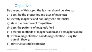 11 MAGNETISM.pptx Magnetism is one of the topics in form two | PPTX