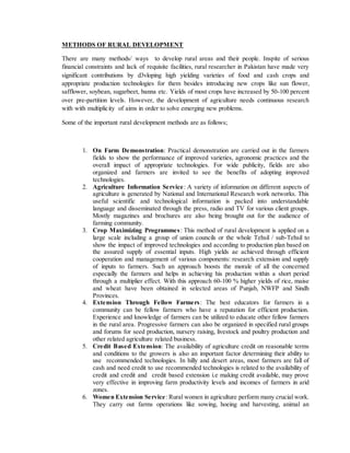 11 main approaches in rural development | DOCX