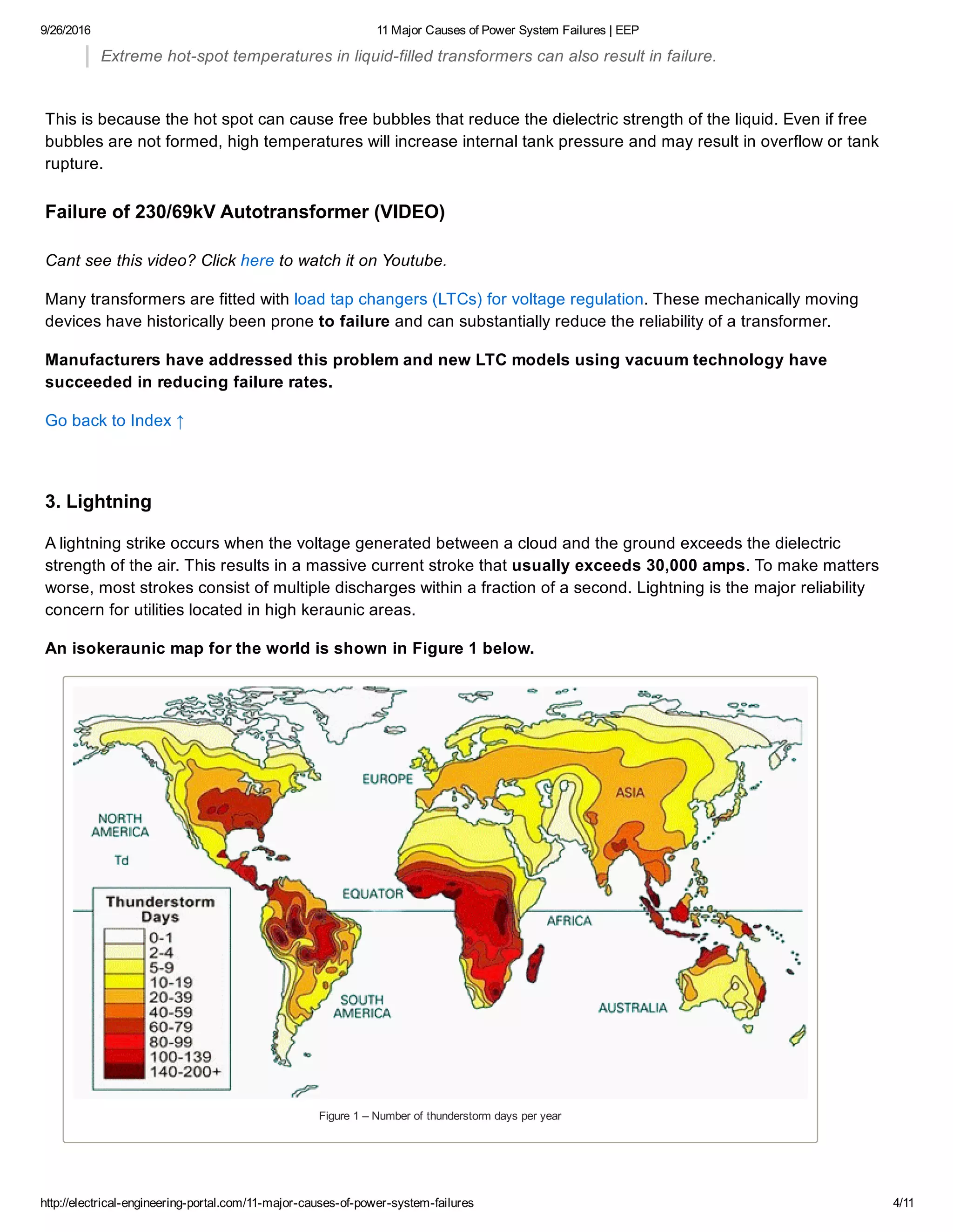 11 major causes of power system failures eep | PDF