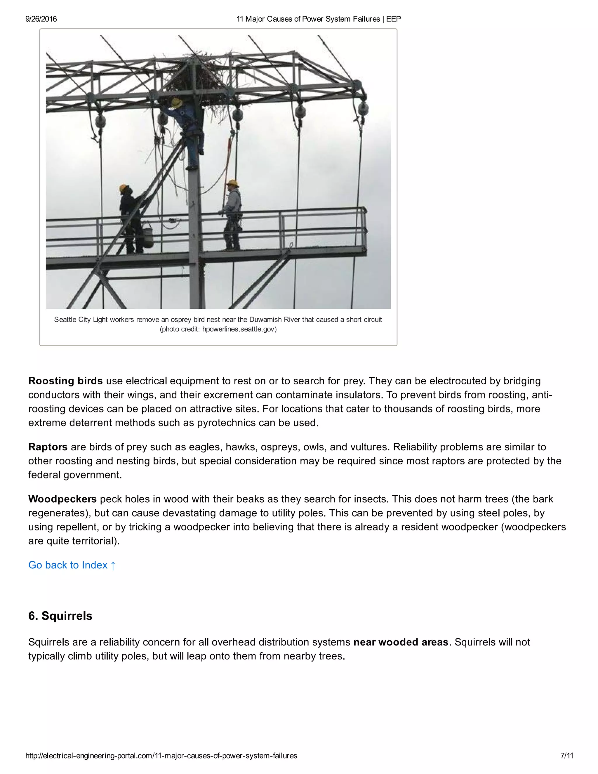 11 major causes of power system failures eep | PDF