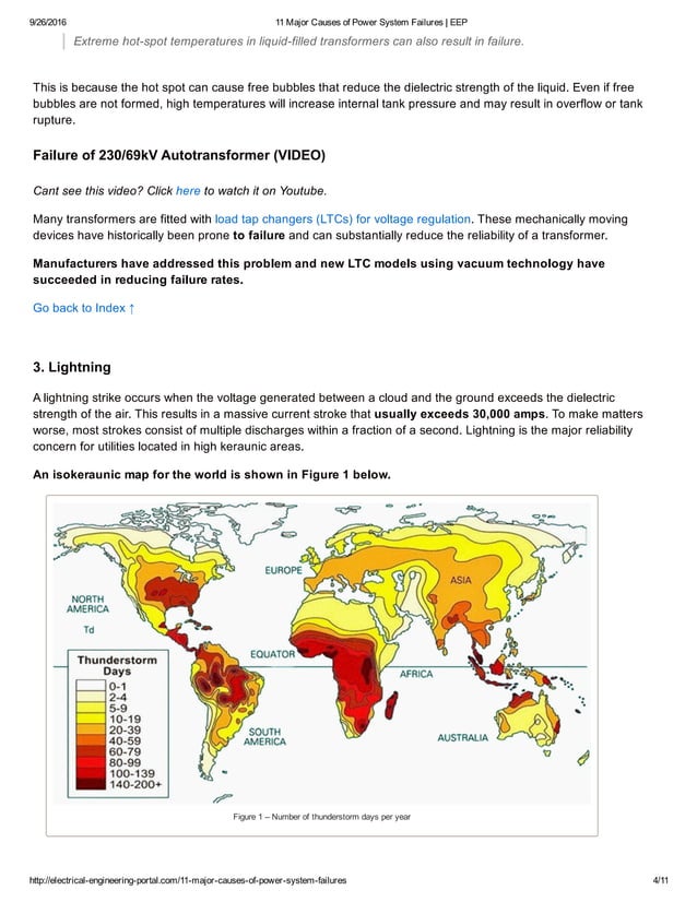 11 major causes of power system failures eep | PDF