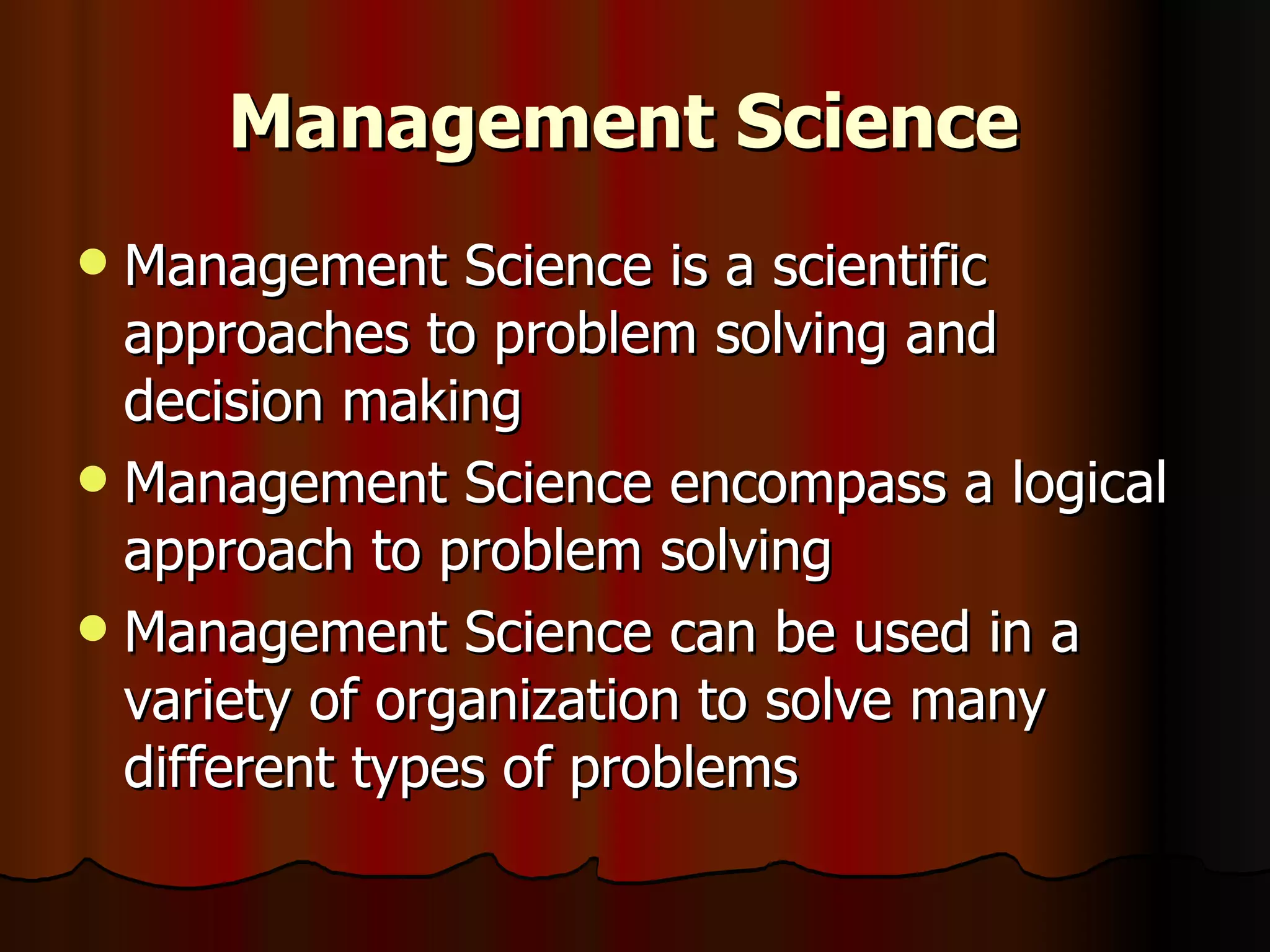11-Management Science | PPT