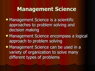 11-Management Science | PPT