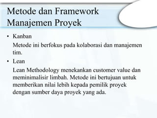 Materi Kuliah Sistem Informasi 11 Manajemen Proyek Sistem Informasi.pptx