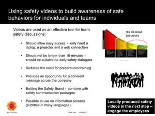Videos as a part of safety culture training | PPTX