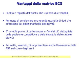 11 matrici portafbcg (anni prec.) | PPT