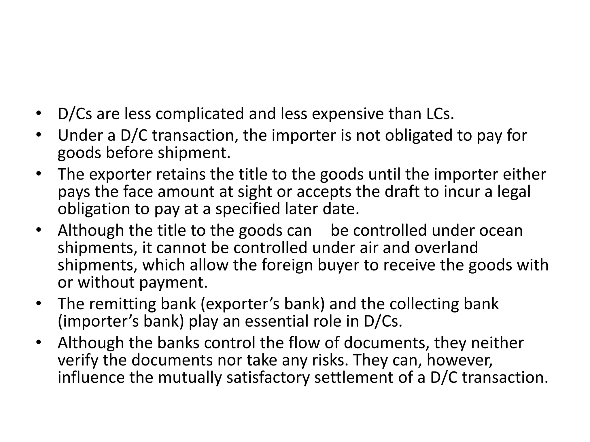 methods of payment in international trade | PPTX