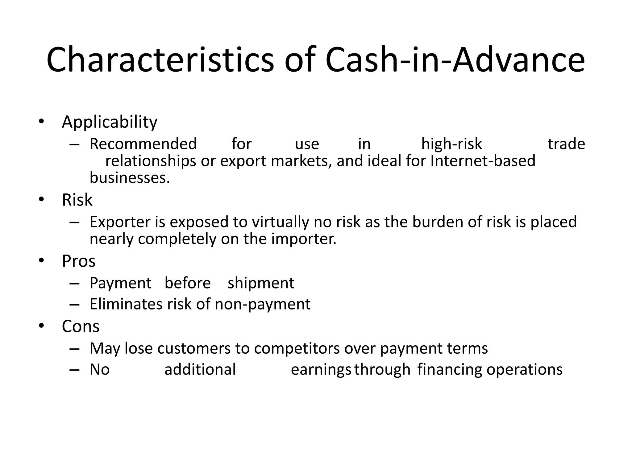methods of payment in international trade | PPTX