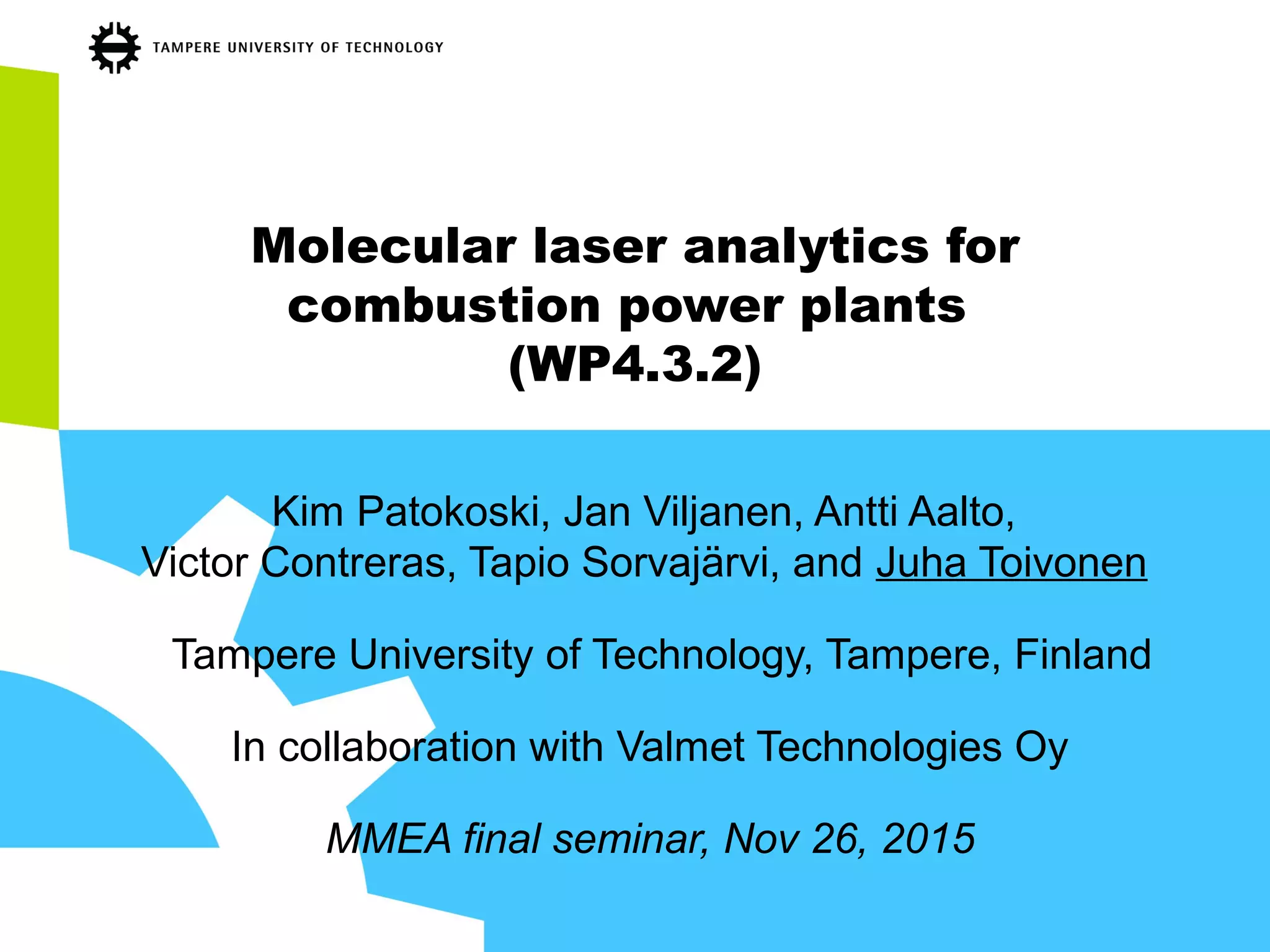 Molecular laser analytics for combustion power plants | PPT