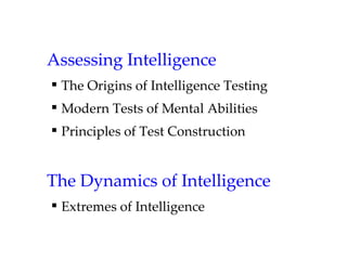 Introductory Psychology: Intelligence | PPT