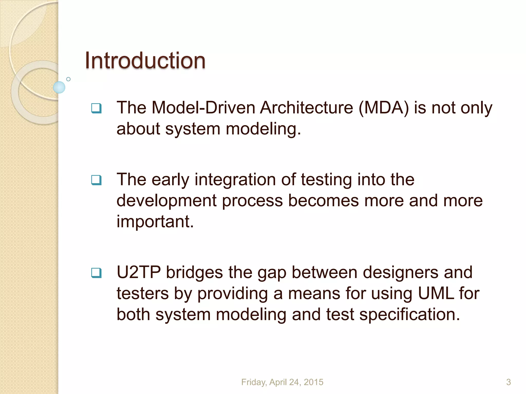 Model-Driven Testing with UML 2.0 | PPTX