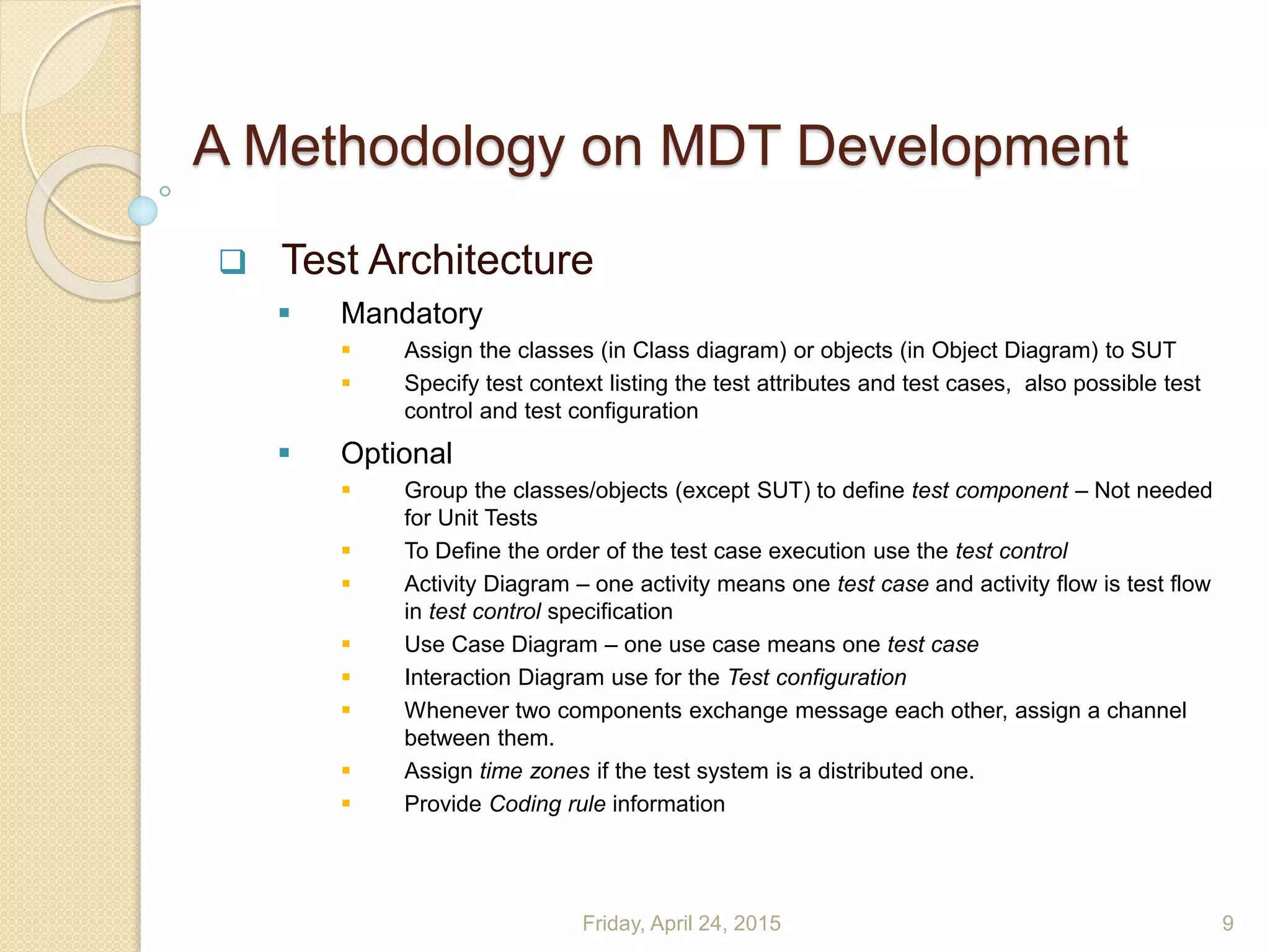 Model Driven Testing With Uml 20 Ppt