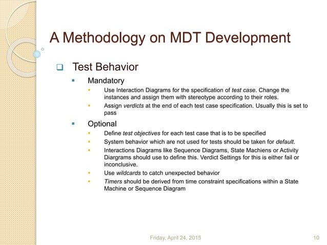 Model-Driven Testing with UML 2.0 | PPT