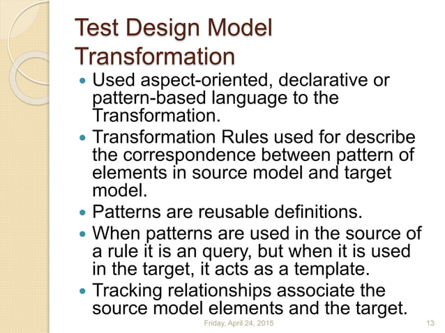 Model Driven Testing With Uml 20 Ppt