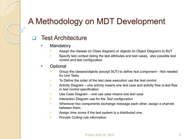 Model-Driven Testing with UML 2.0 | PPT
