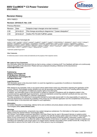 Original Power Transistor SPA11N80C3 11N80C3 11N80 11A 800V TO-220F-3 ...
