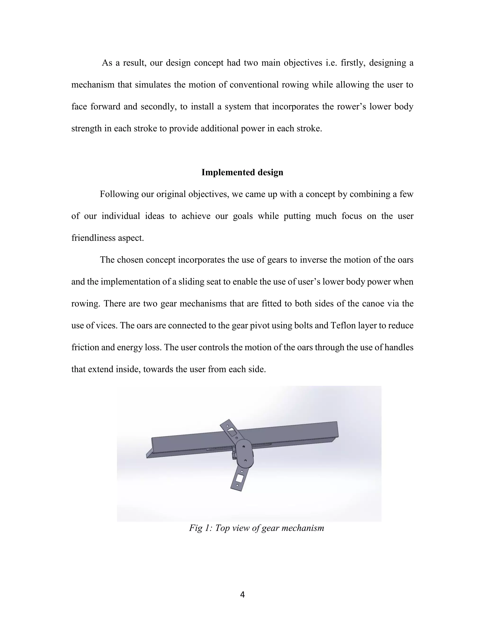Design Project - Front-rowing mechanism - MECH 292 | PDF