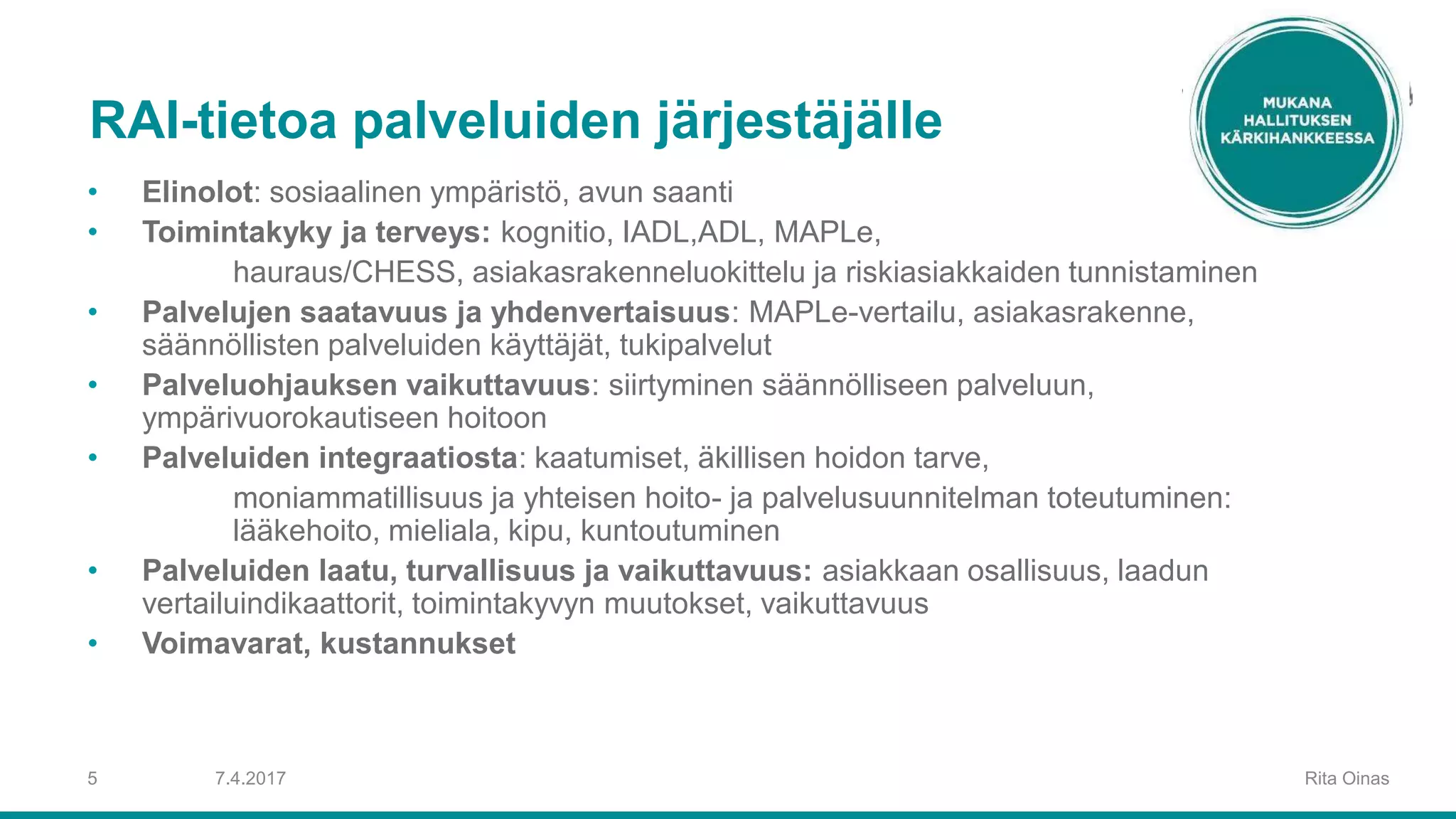RAI-tieto strategisen päätöksenteon tukena | PPT