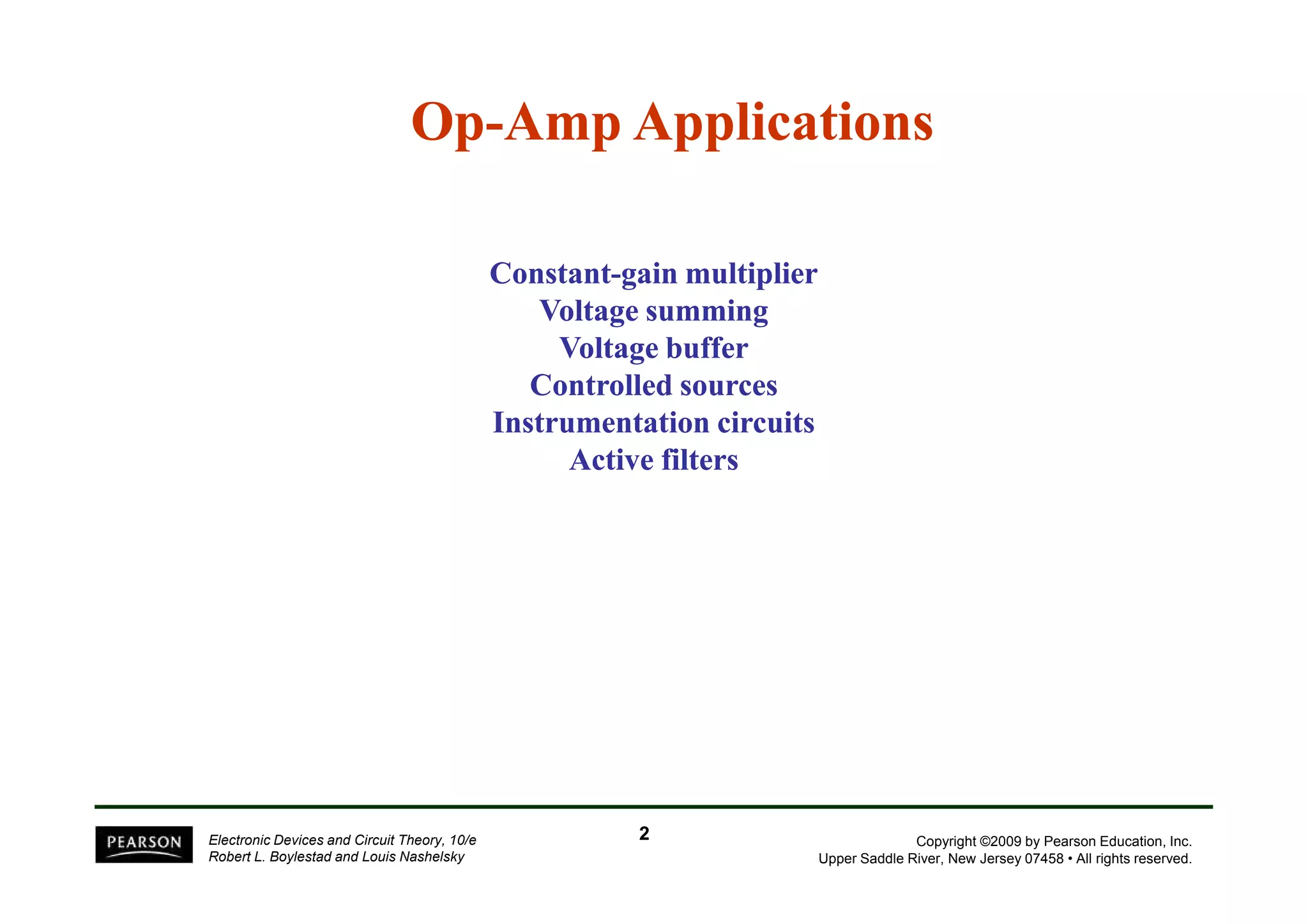 11 op amp applications | PDF