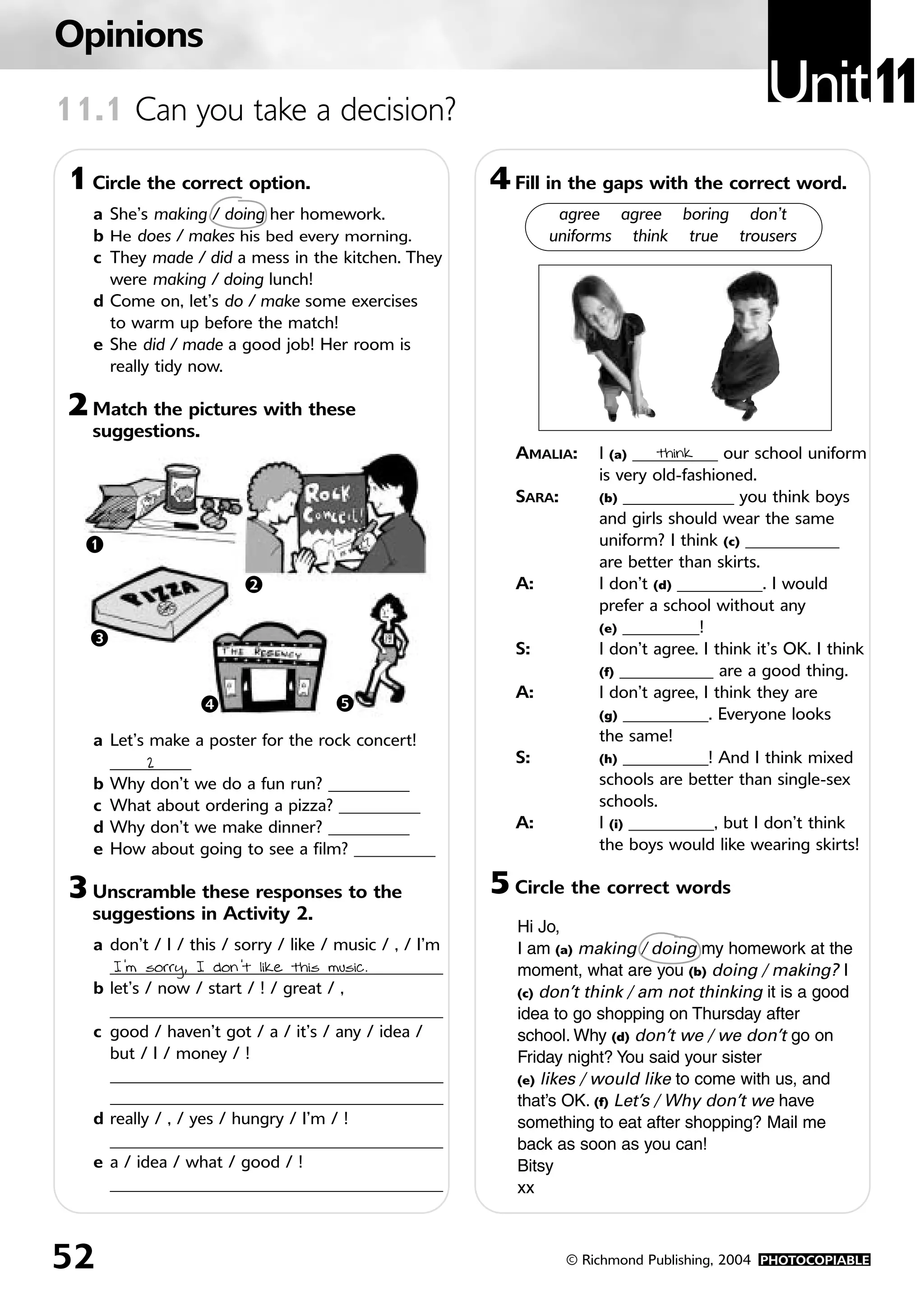 Unit 11 Opinions | PDF