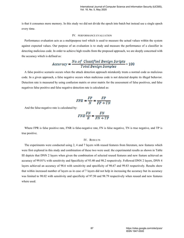 Hybrid Feature Classification Approach For Malicious Javascript Attack Detection Using Deep
