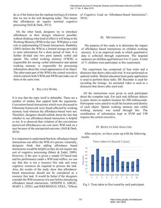 Children Cognitive Load Analysis in Affordance-based Interaction | PDF | Web Development | Internet