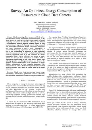Survey: An Optimized Energy Consumption of Resources in Cloud Data Centers | PDF | Cloud ...