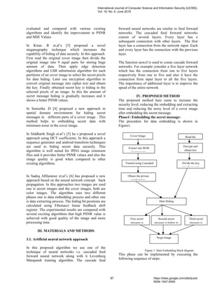 A SECURE STEGANOGRAPHY APPROACH FOR CLOUD DATA USING ANN ALONG WITH PRIVATE KEY EMBEDDING | PDF